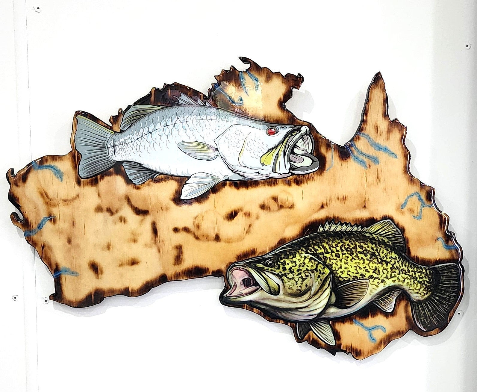 "Aussie Icons" Barra & Cod – Mampara .....Australian Print Mounts