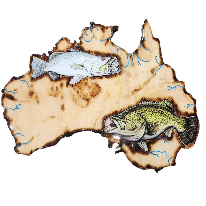 "Aussie Icons" Barra & Cod – Mampara .....Australian Print Mounts
